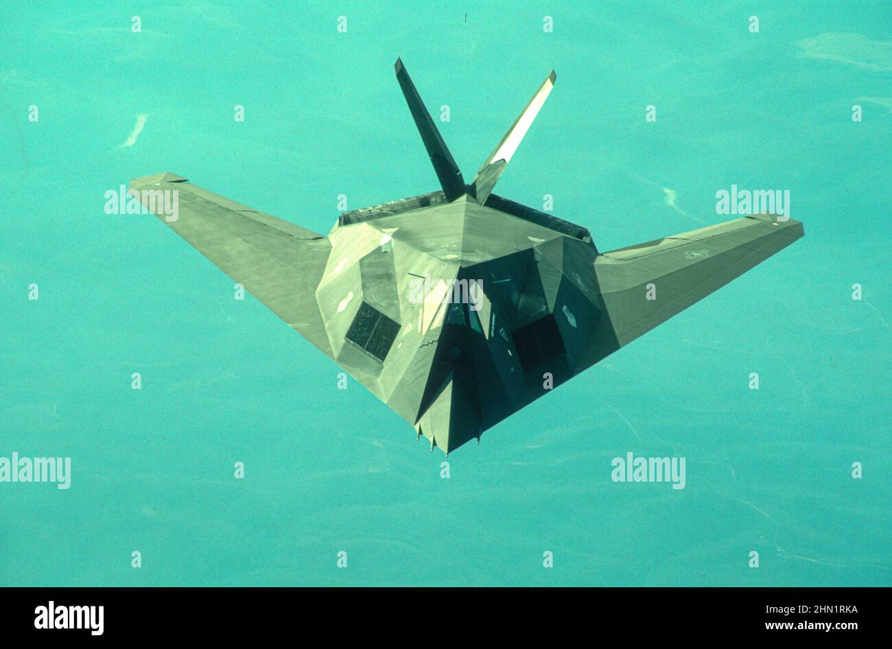 F-117A Stealth fighter in flight Stock Photo - Alamy