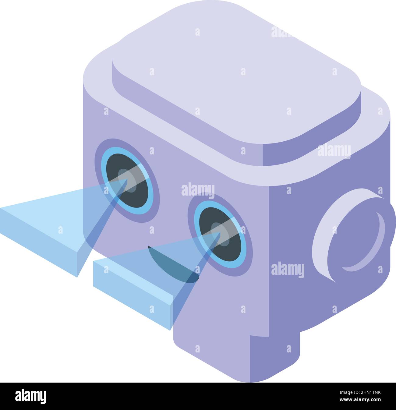 Robot visual perception icon isometric vector. Optical sensory. Mental ...