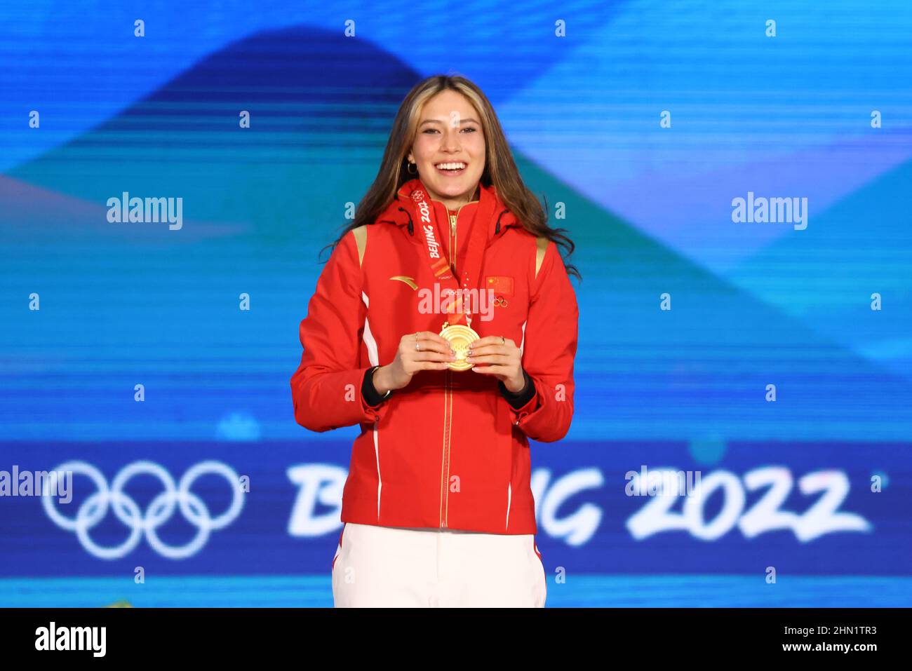 Beijing, China. 8th Feb, 2022. Ailing Eileen Gu (CHN) Freestyle Skiing : Women's Big Air Medal ...