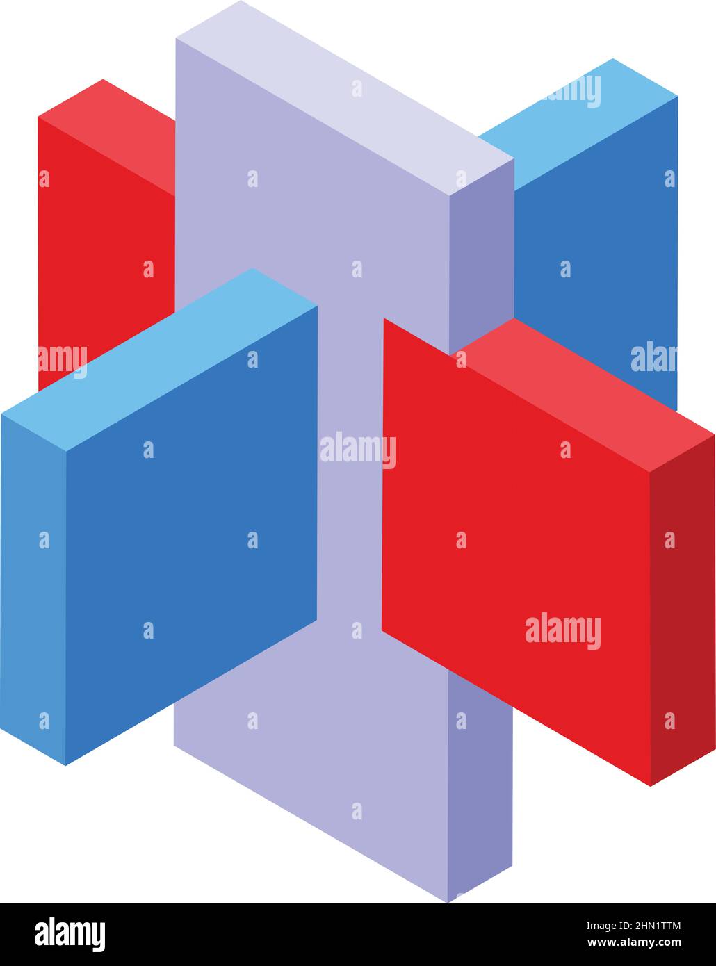 Figure illusion icon isometric vector. Visual perception. Memory ...