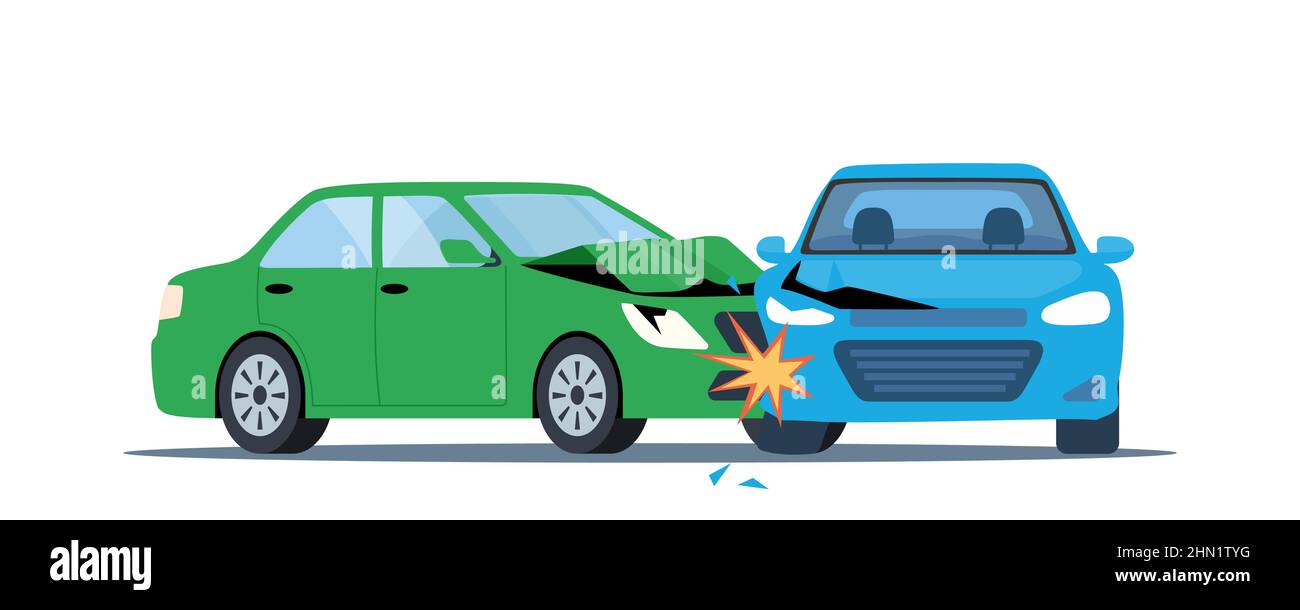 Two car crash cartoon hi-res stock photography and images - Alamy