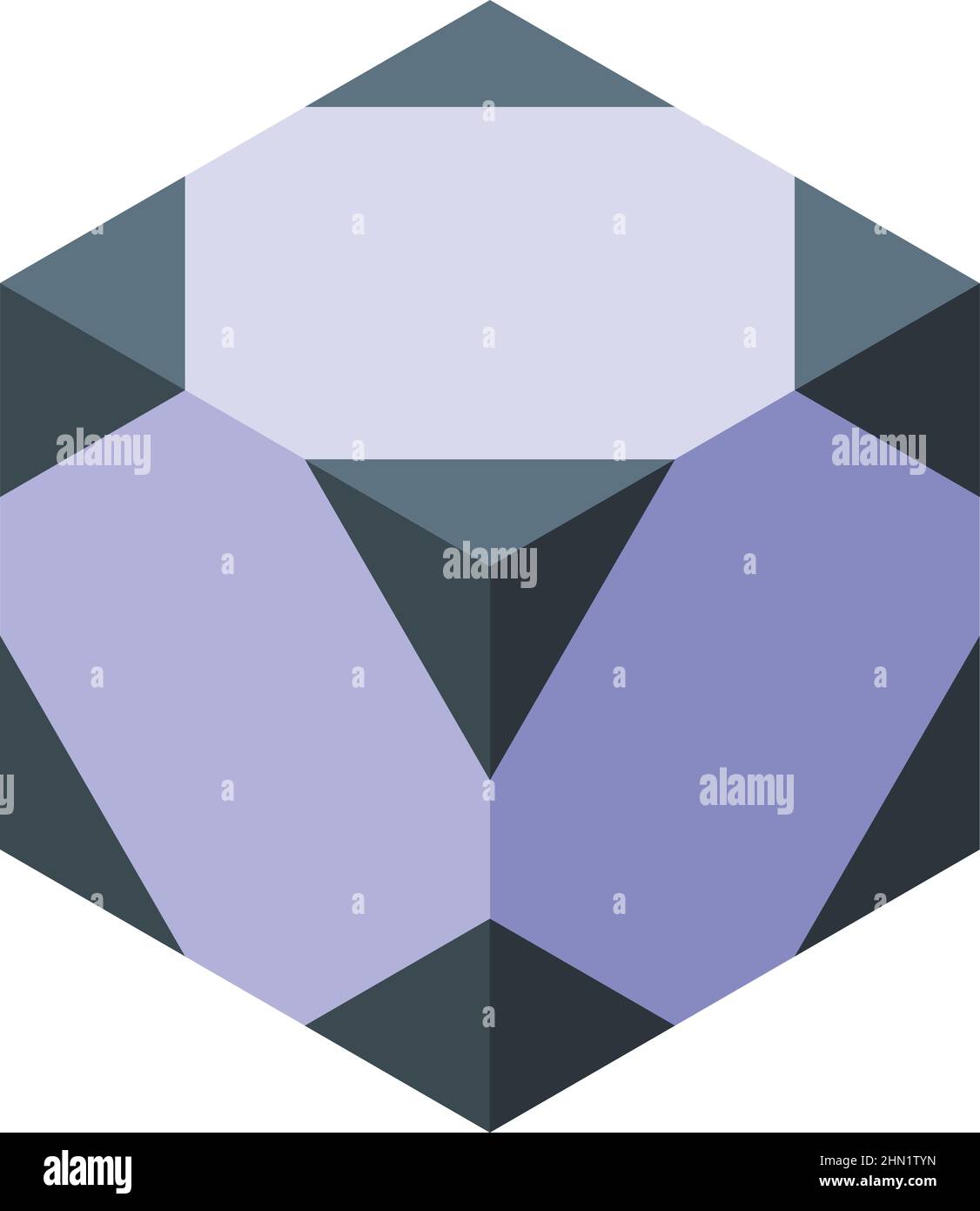 Cube illusion icon isometric vector. Visual memory. Optical cognition ...