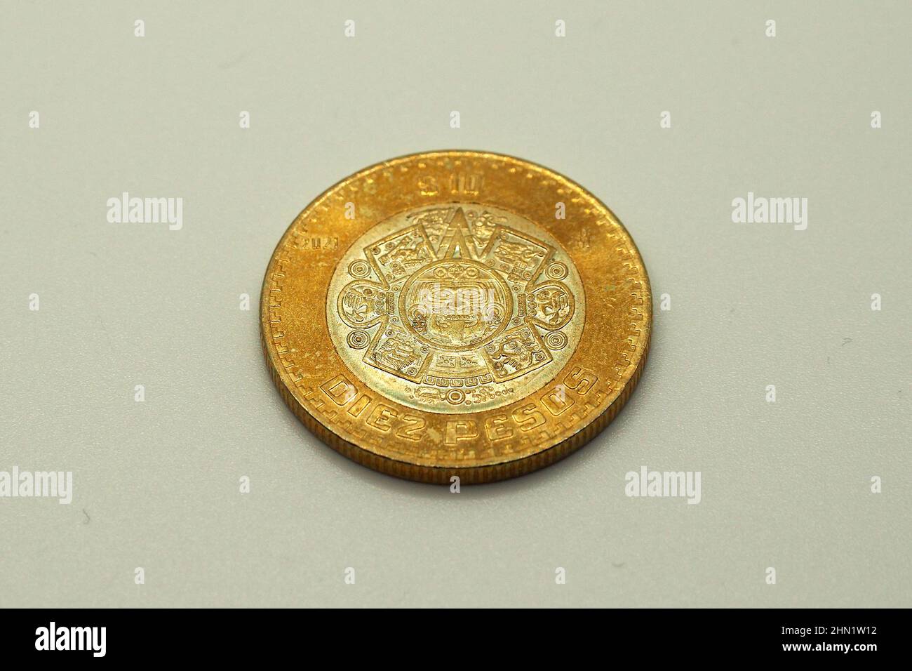 coin, Mexican peso $ (MXN), Mexico, North America Stock Photo - Alamy