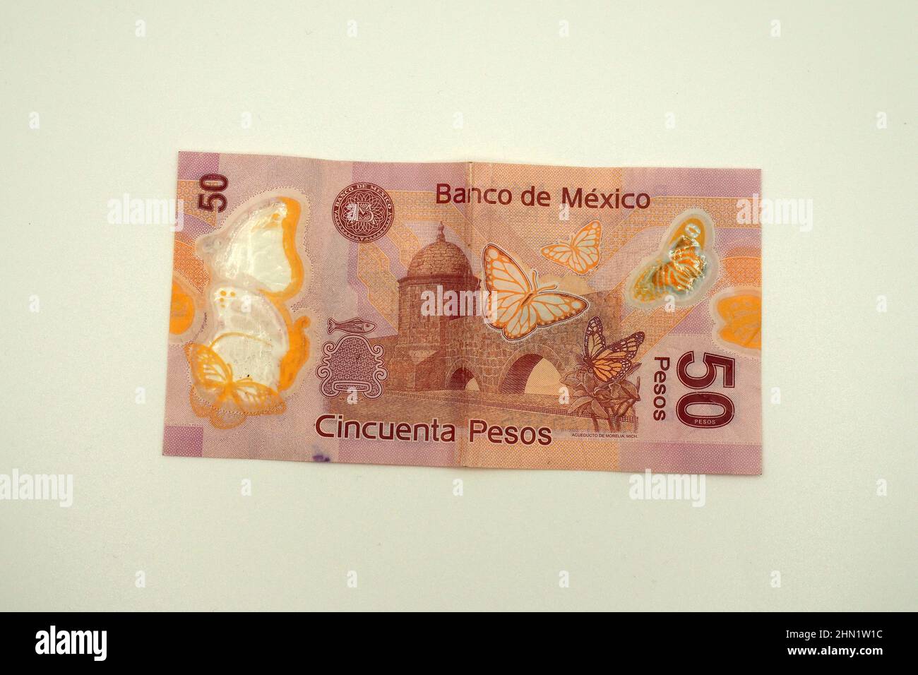 fifty (50) peso banknote, Mexican peso $ (MXN), Mexico, North America ...
