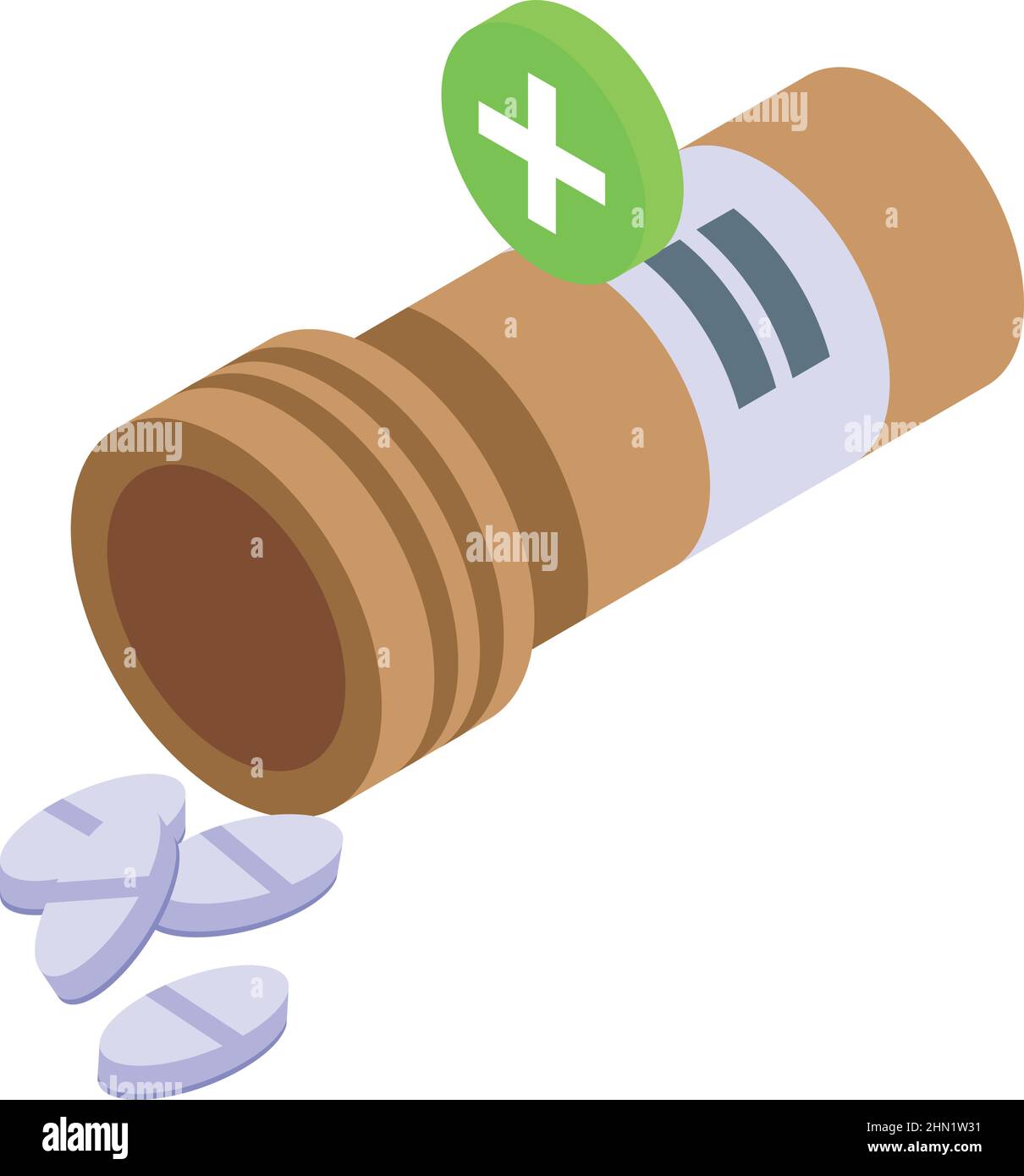 Memory Pills Icon Isometric Vector Old Dementia Positive Disease