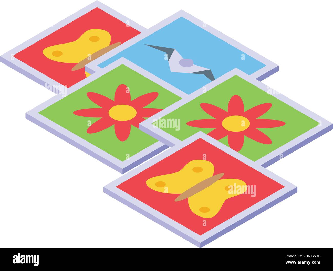 Photo image memory icon isometric vector. Picture album. Happy frame ...
