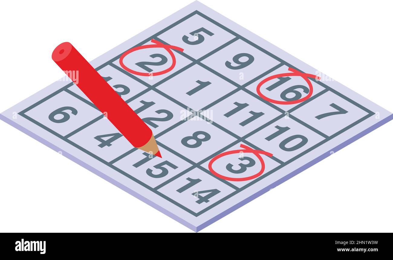 Memory number icon isometric vector. Brain care. Senior remember Stock ...