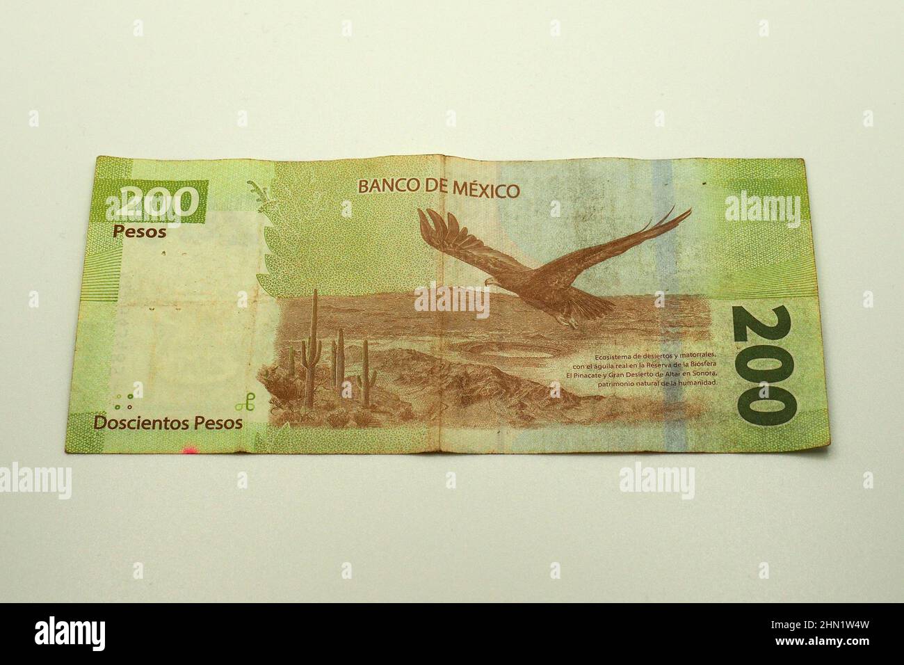 two hundred (200) peso banknote, Mexican peso $ (MXN), Mexico, North ...