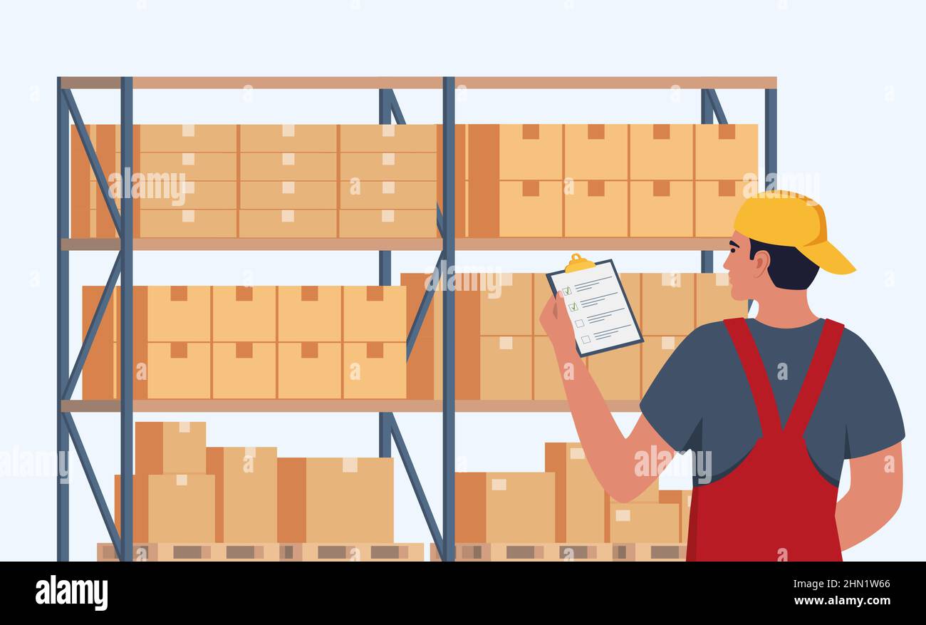 Inventory industry cartoon Stock Vector Images - Alamy