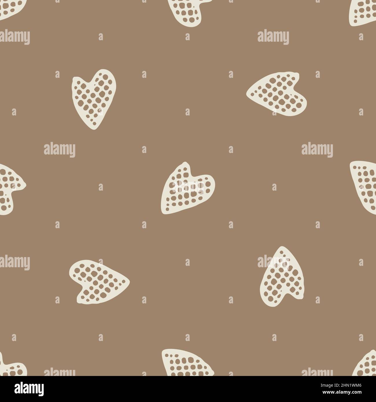 Gender neutral love heart seamless vector background. Simple whimsical ...