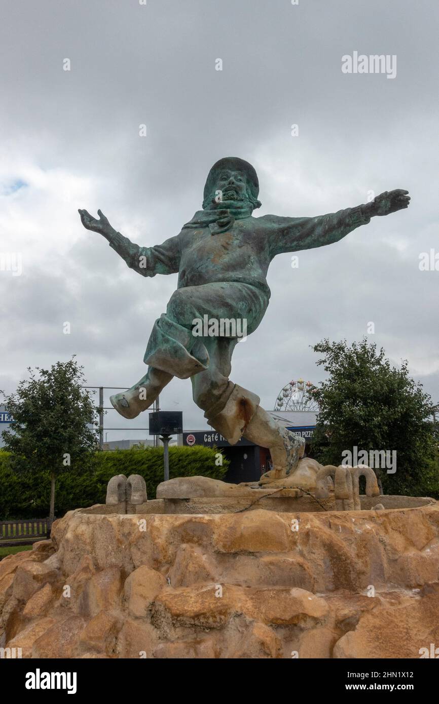 The Jolly Fisherman statue in Compass Gardens in Skegness, East Lindsey ...