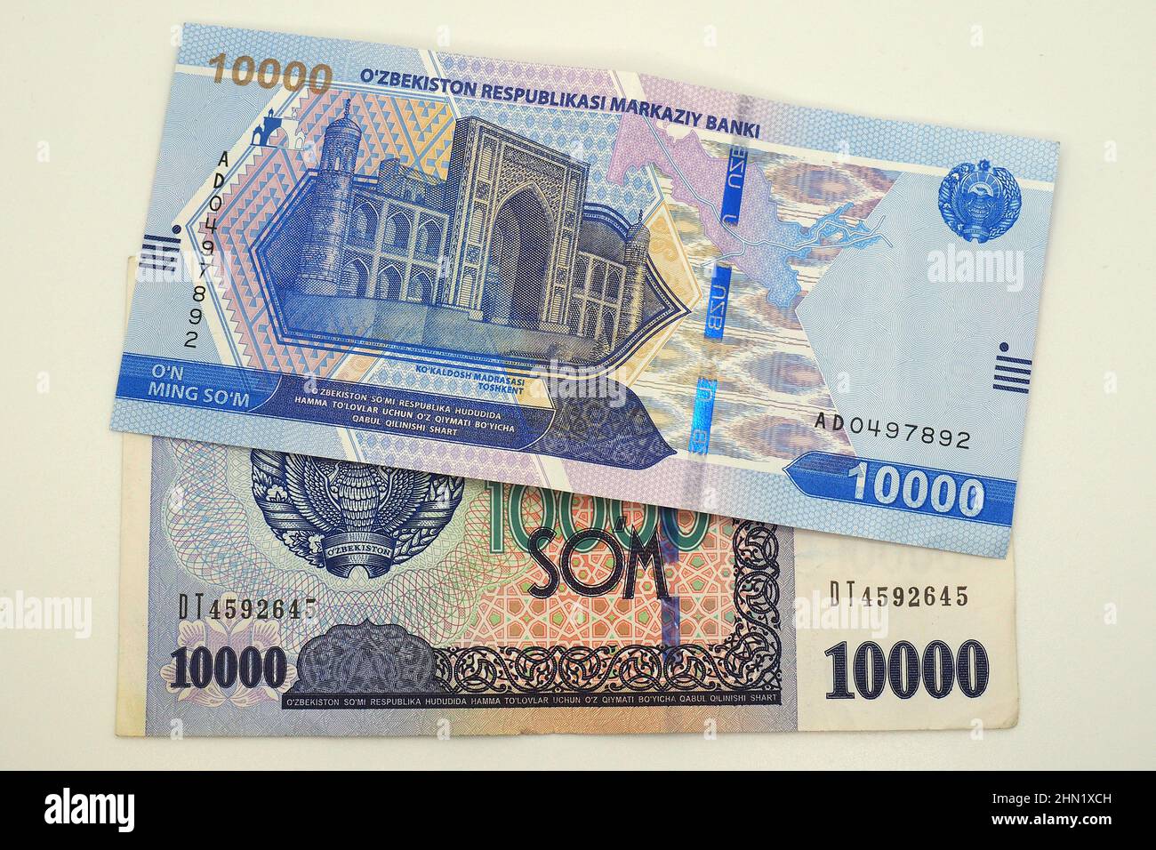 ten thousand (10 000), Uzbekistani soʻm, Uzbekistan, Central Asia Stock ...