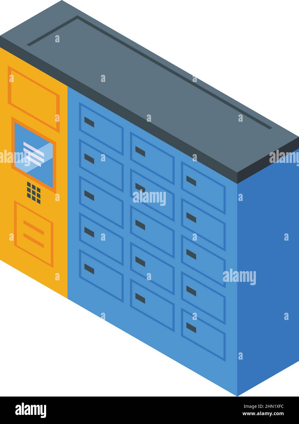 Locker parcel icon isometric vector. Free delivery. Express service ...