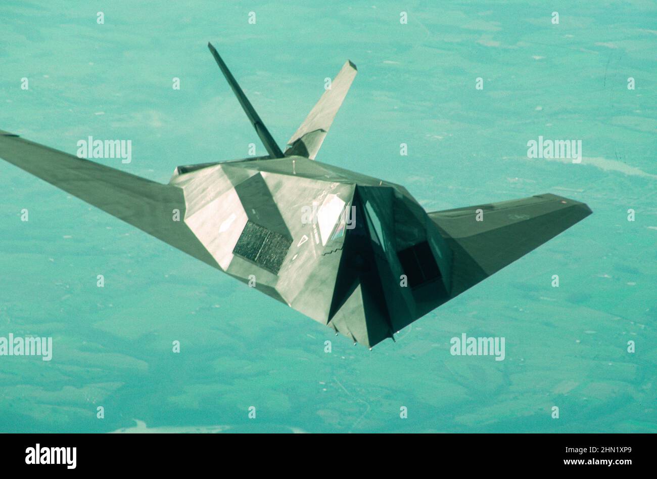 F-117A Stealth fighter in flight Stock Photo - Alamy
