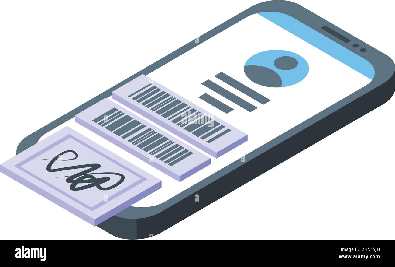Digital signature icon isometric vector. Document contract. Pen hand ...