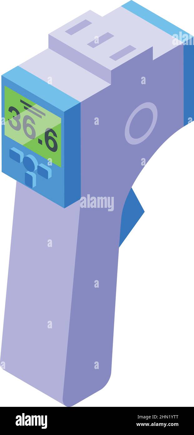 Thermal control icon isometric vector. Camera temperature. Scan check ...