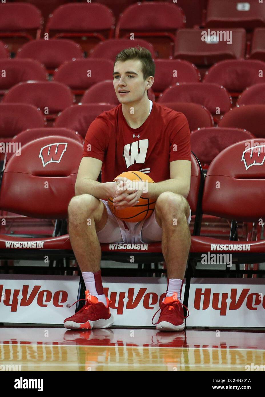 Madison, WI, USA. 12th Feb, 2022. Wisconsin Badgers forward Tyler Wahl ...