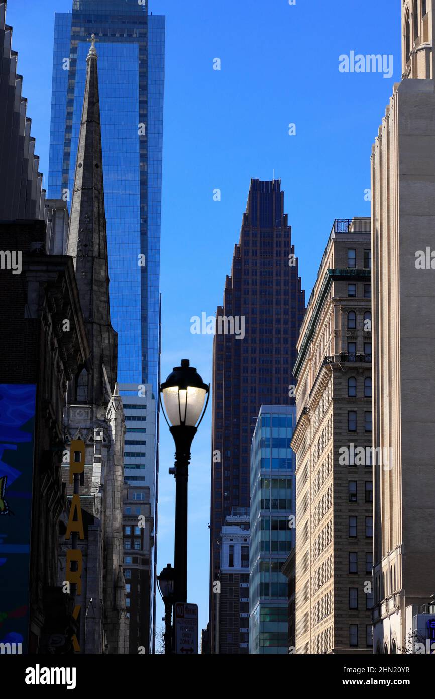 Architectures in different styles and from different period along the ...