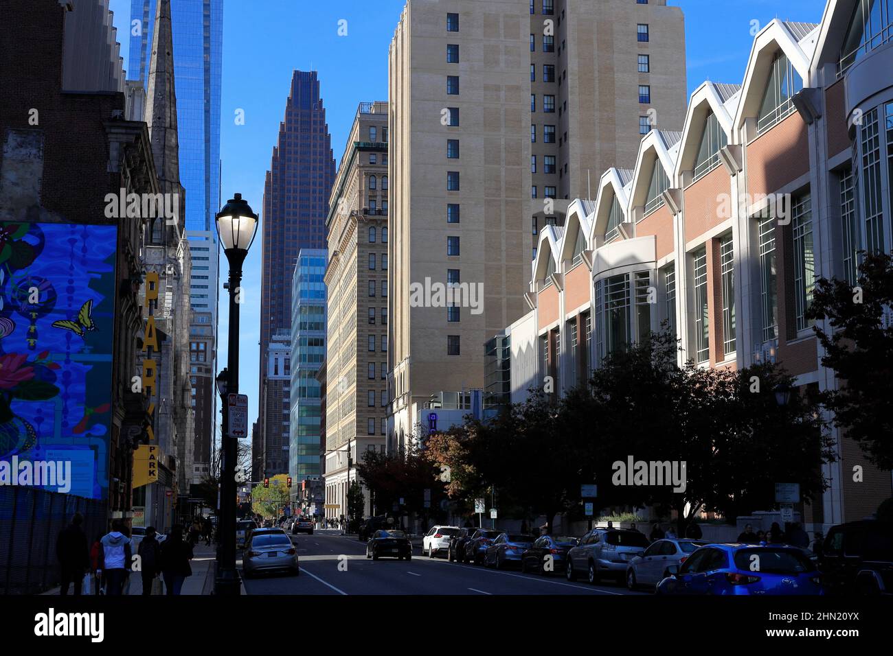 Architectures in different styles and from different period along the ...