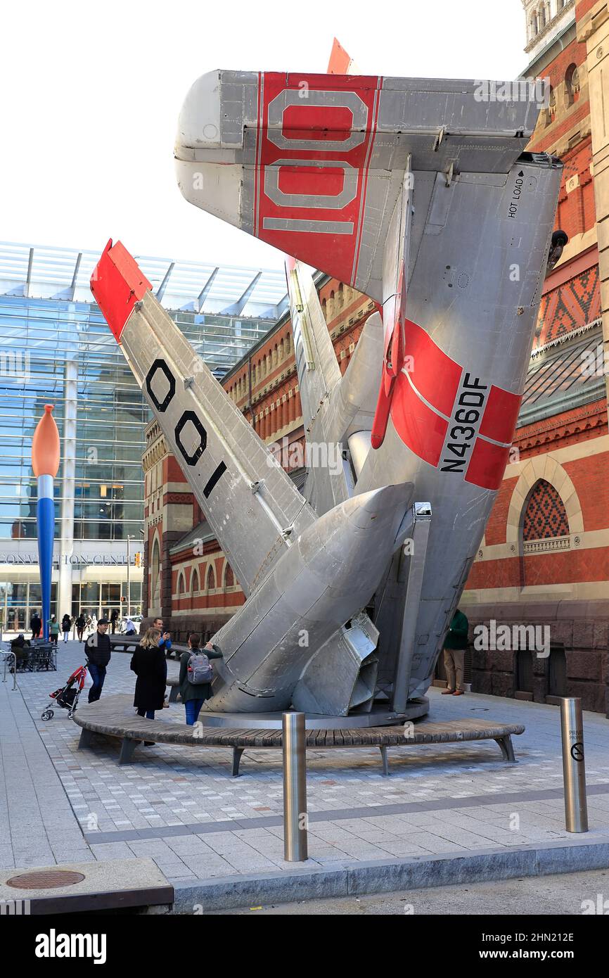 Grumman Greenhouse sculpture by Jordan Griska display at Lenfest Plaza ...