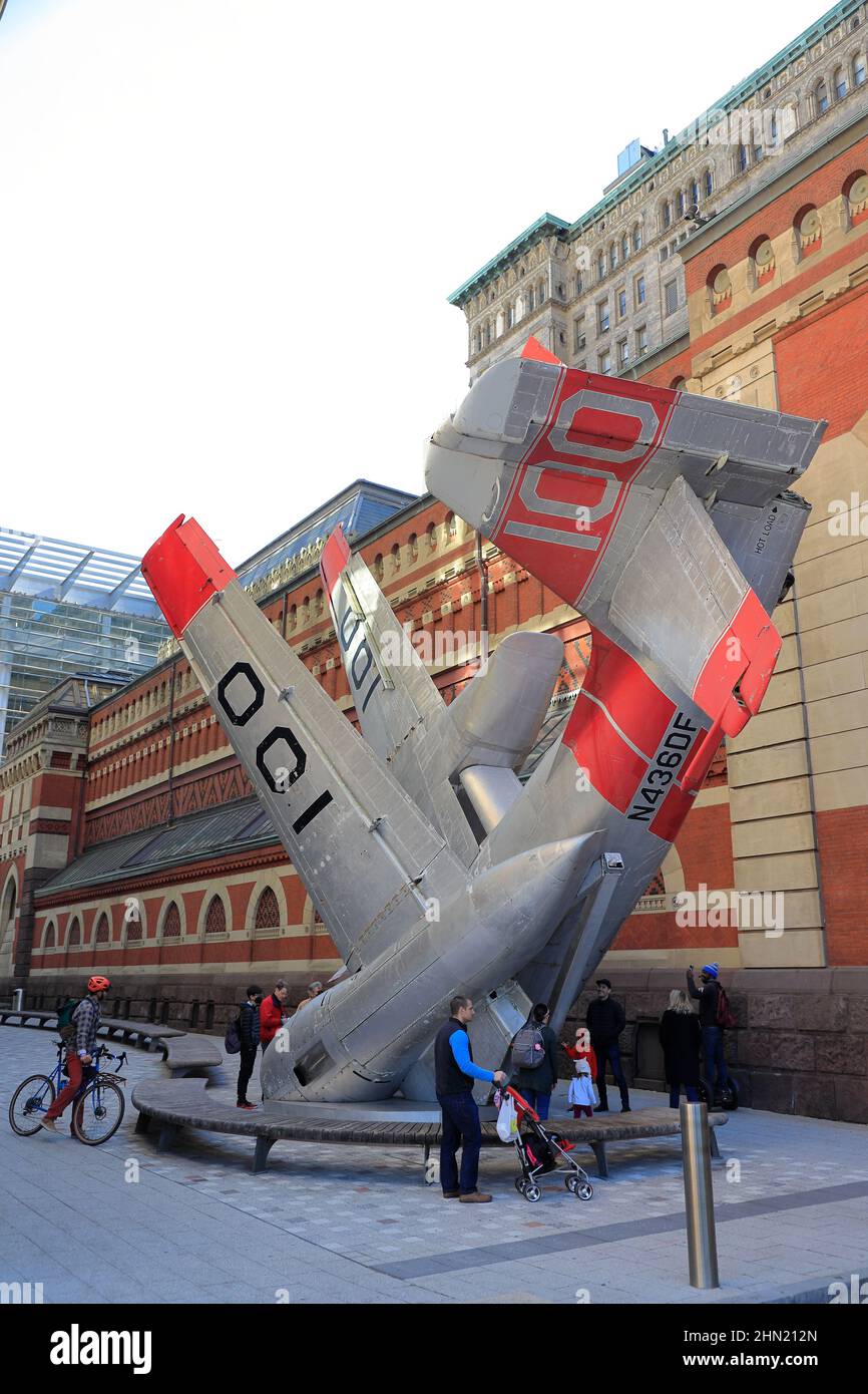 Grumman Greenhouse sculpture by Jordan Griska display at Lenfest Plaza ...