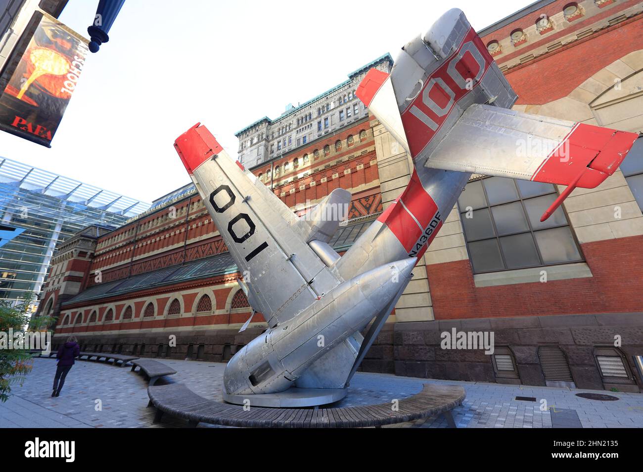 Grumman Greenhouse sculpture by Jordan Griska display at Lenfest Plaza ...
