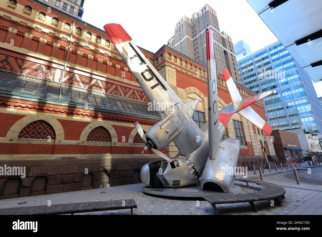 Grumman Greenhouse sculpture by Jordan Griska display at Lenfest Plaza ...