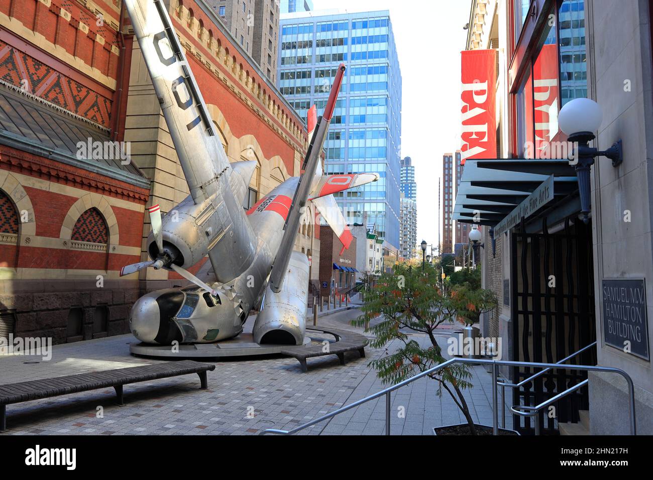 Grumman Greenhouse sculpture by Jordan Griska display at Lenfest Plaza ...