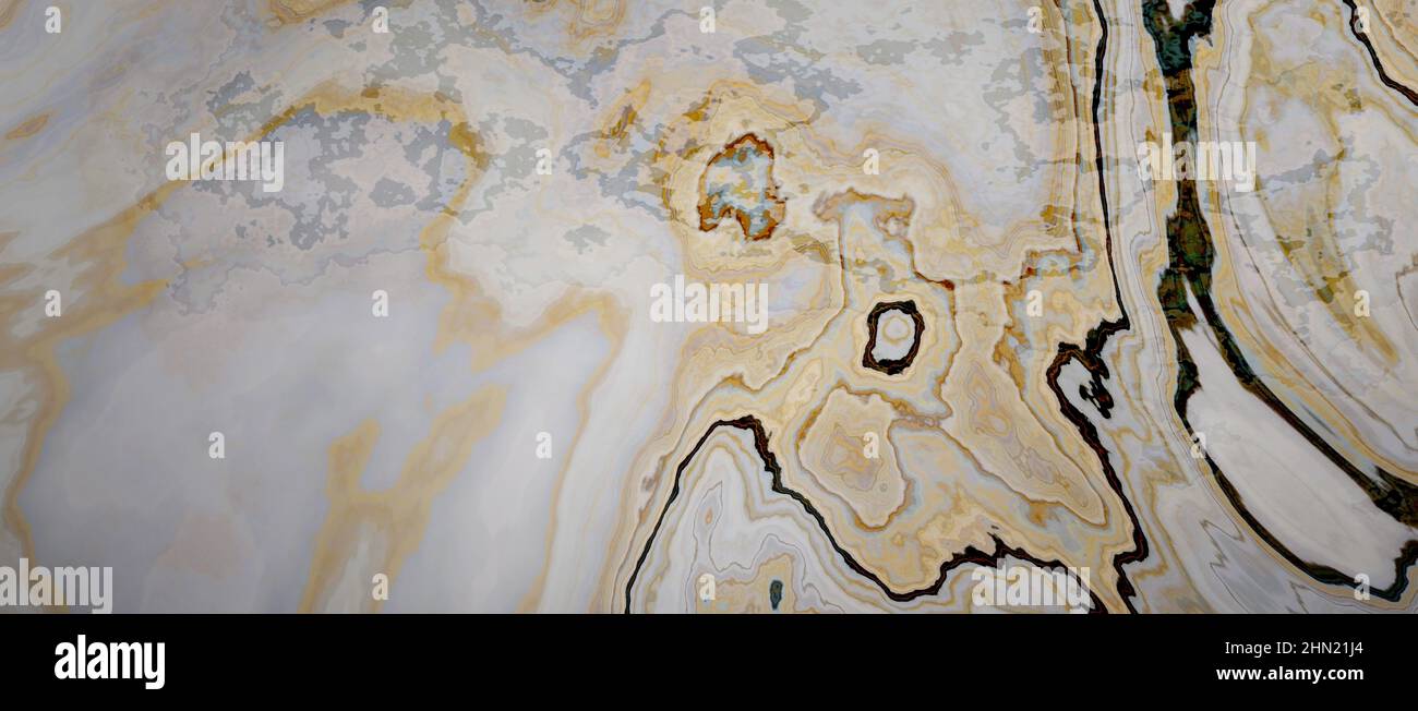 Polished CloseUp Unique Ivory Marble Surface Brown Colors Texture ...