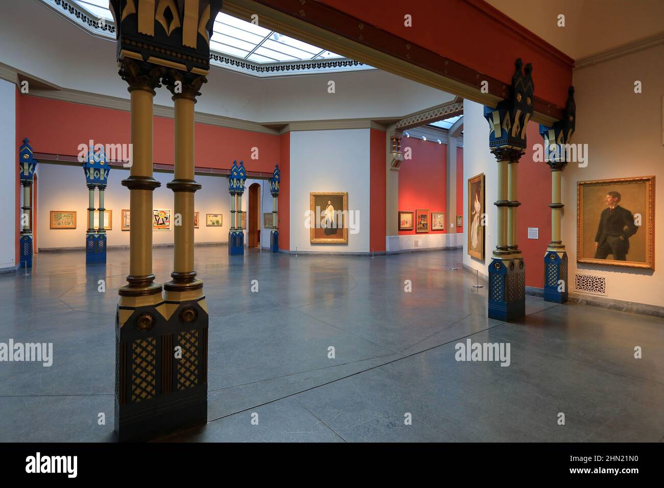 Exhibition hall inside of Fumess-Hewitt Building of Pennsylvania ...