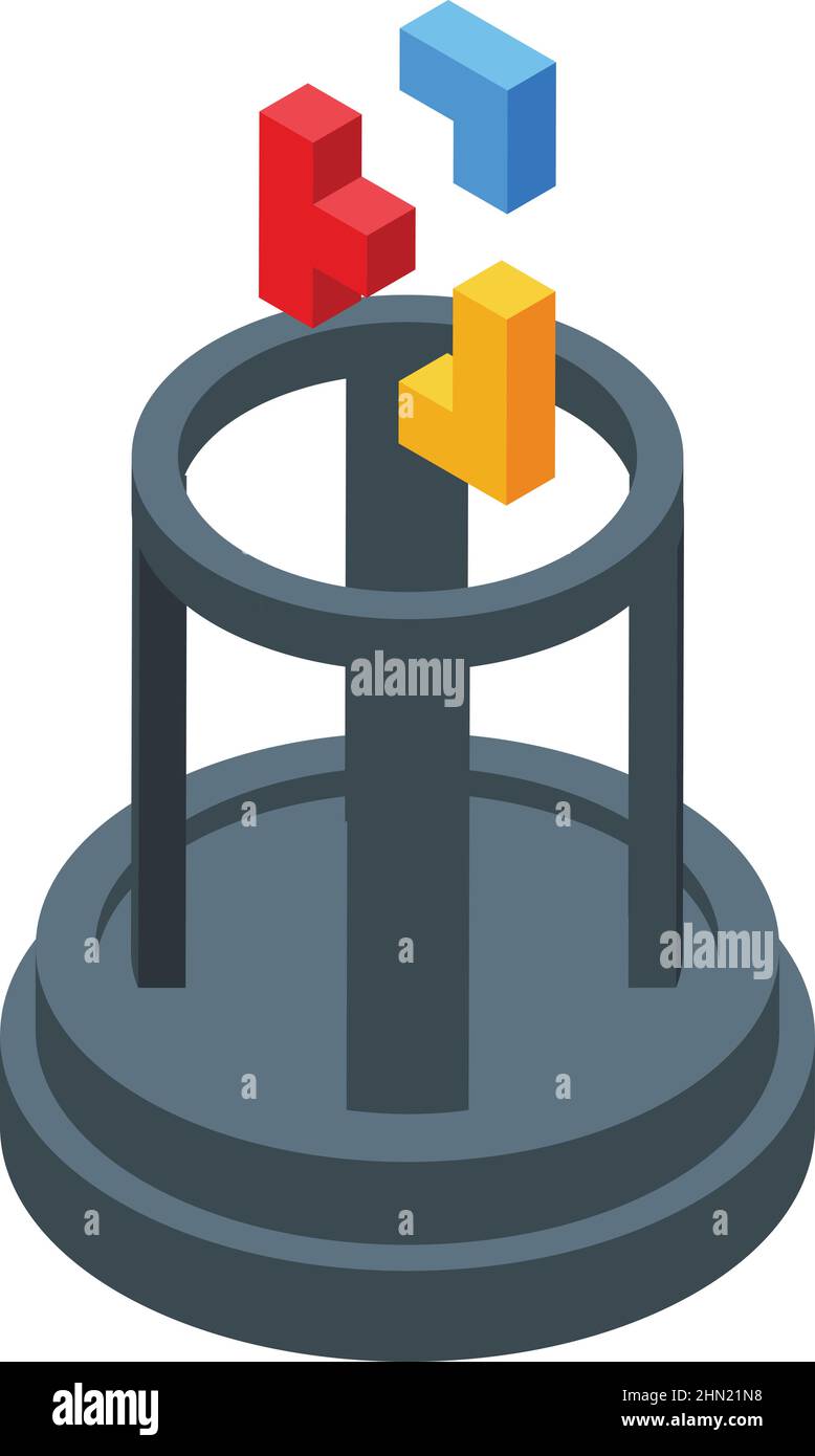 Vr platform constructor icon isometric vector. Ai reality. Blockchain ...