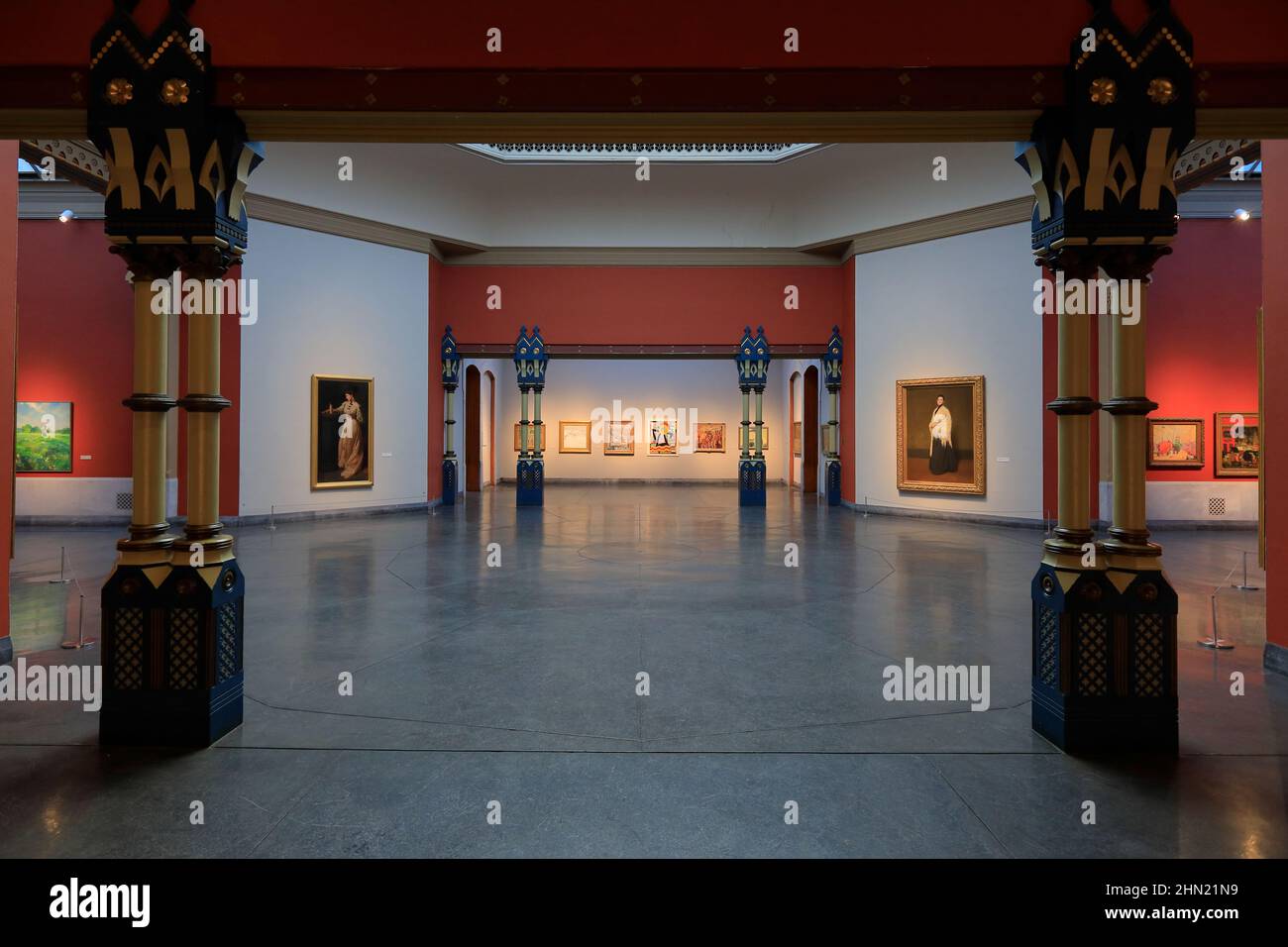 Exhibition hall inside of Fumess-Hewitt Building of Pennsylvania ...