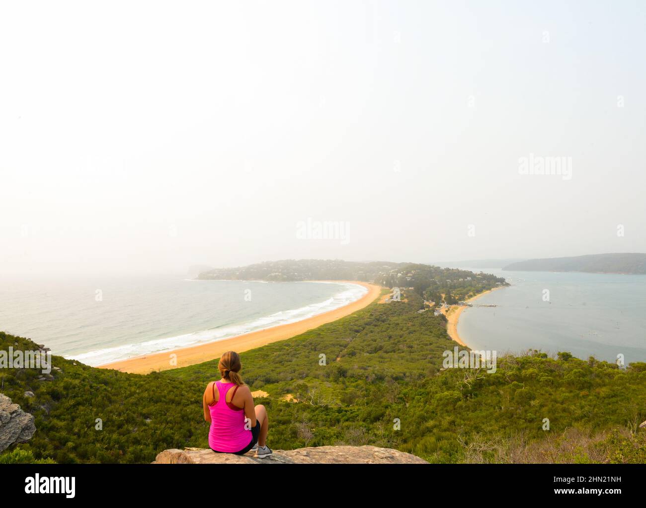 Caucasian girl watching and enjoying the view of Laura San Fillipo ...