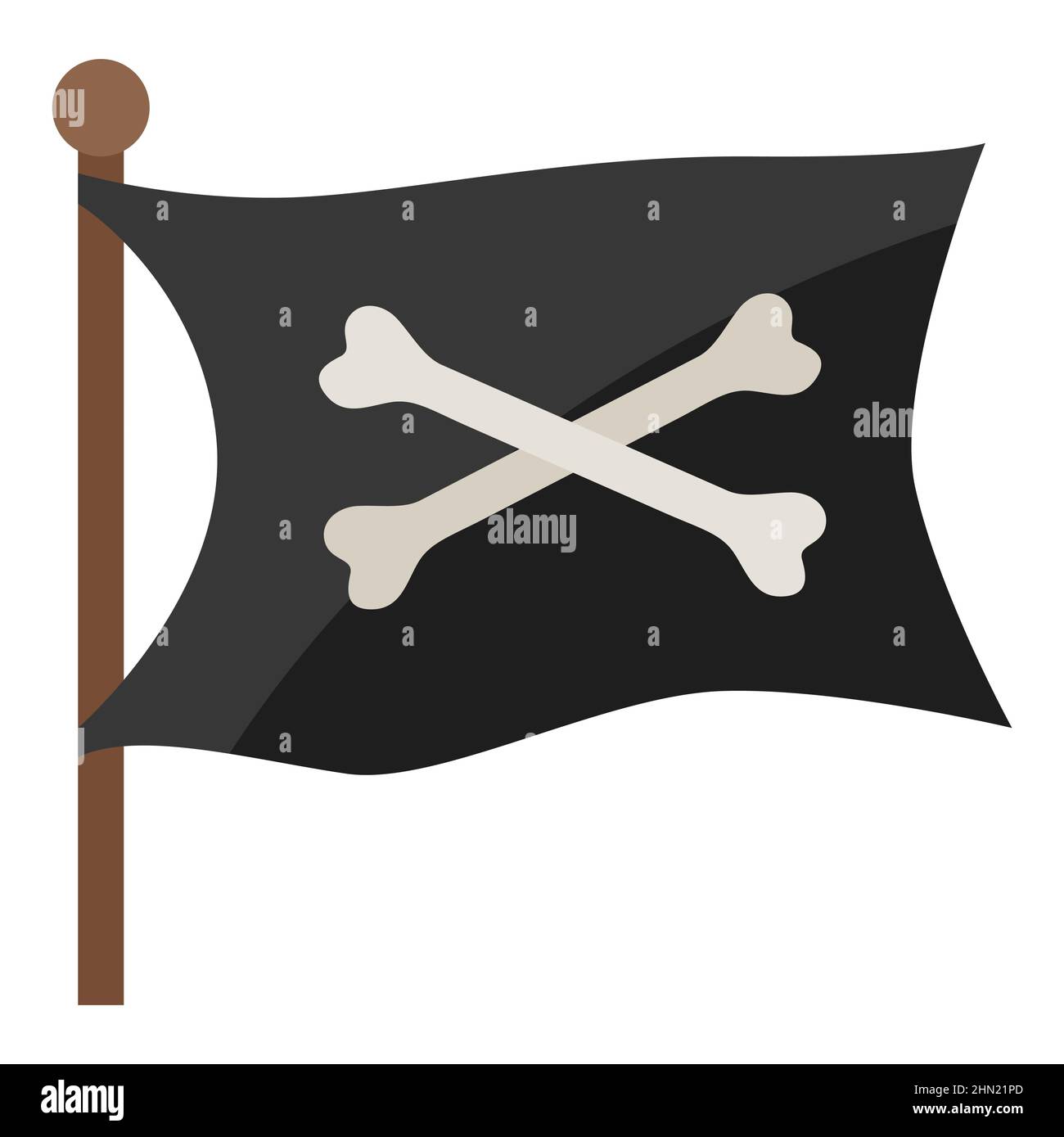 Illustration of pirate flag. Image for game or adventure Stock Vector ...