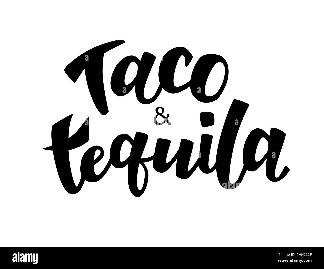 Taco Squad hand lettering text. Good for t-shirt design. Hand drawn ...