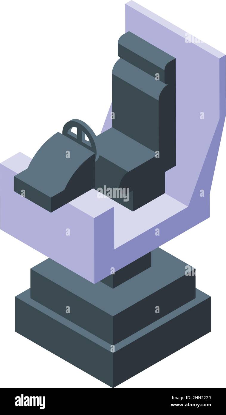 Car seat vr platform icon isometric vector. Virtual ai. Ar reality ...