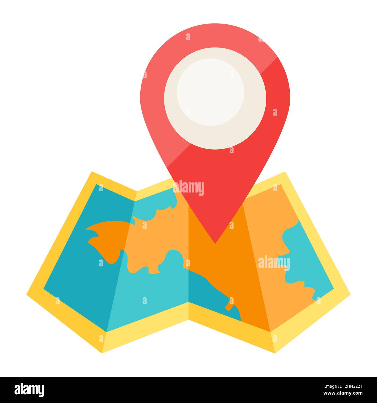 Illustration of map. Image for travel or trip Stock Vector Image & Art ...