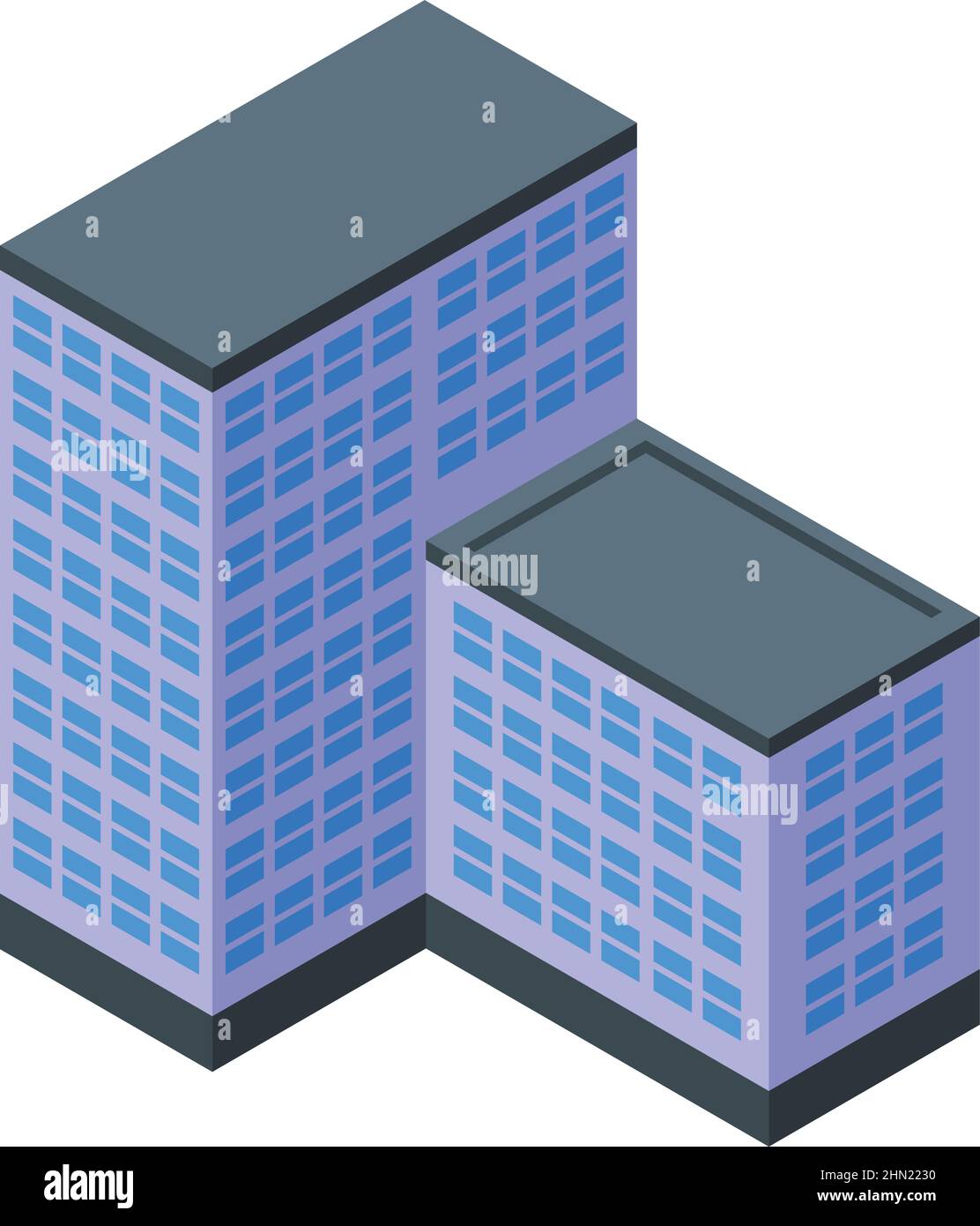 Multistory building icon isometric vector. Office block. Modern ...