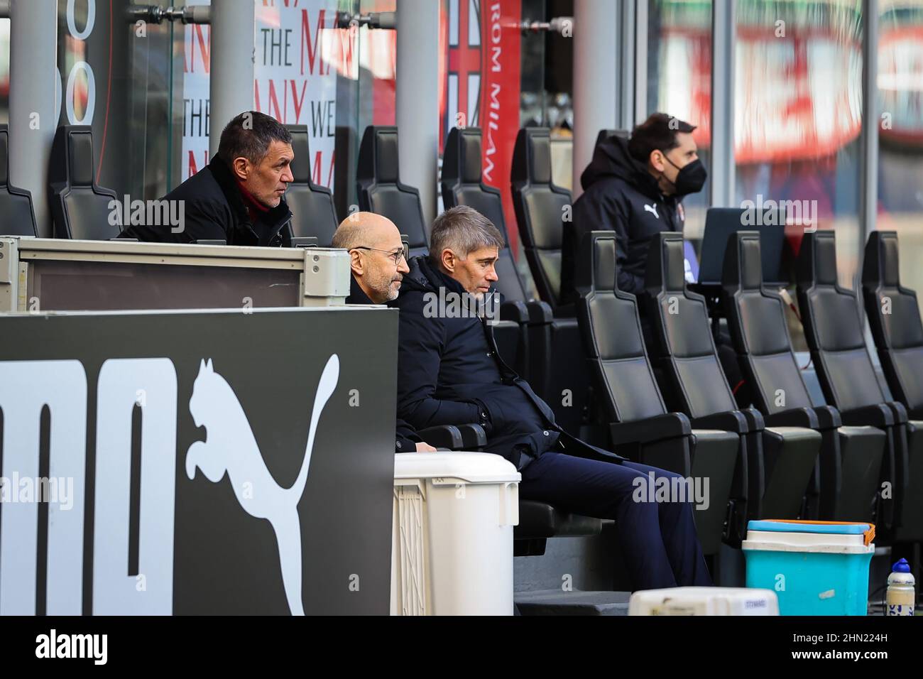 Ivan Gazidis A D Of Ac Milan With Paolo Maldini Technical Area