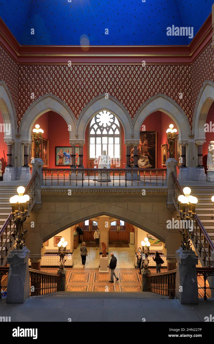 The interior view of Fumess-Hewitt building of Pennsylvania Academy of ...