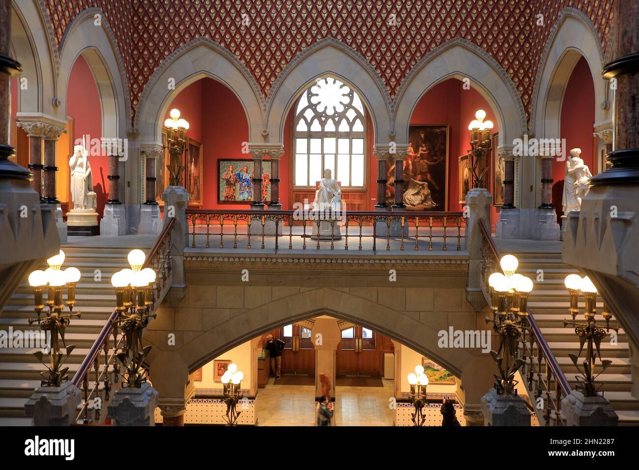 Interior view of Fumess-Hewitt Building of Pennsylvania Academy of the ...