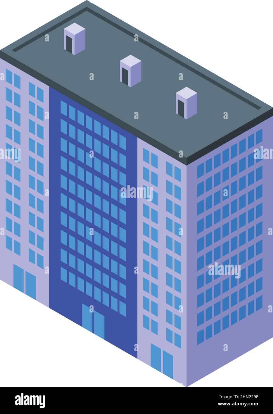 Multistory icon isometric vector. City building. House block Stock ...