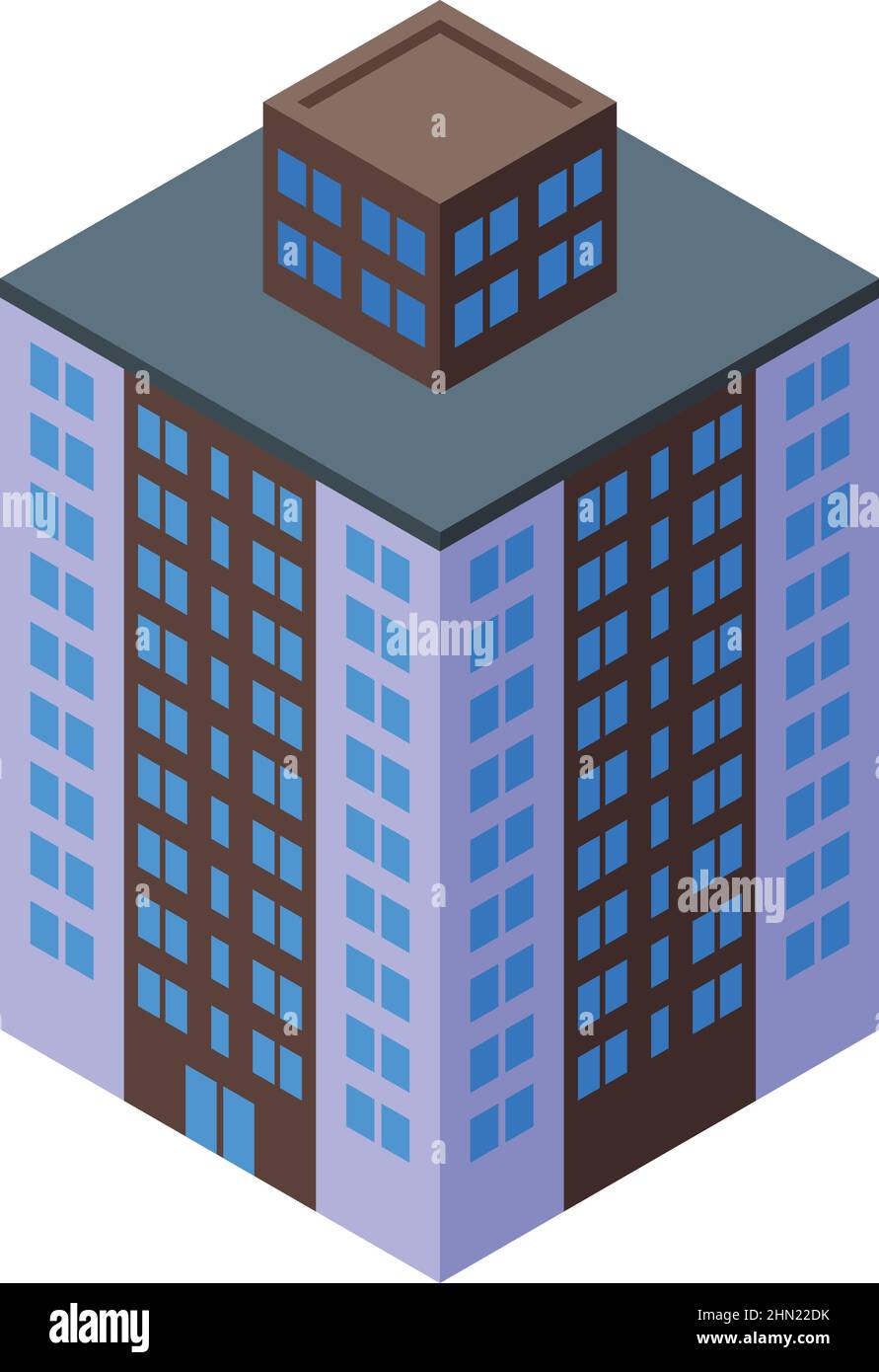 Facade multistory building icon isometric vector. City house. Exterior ...