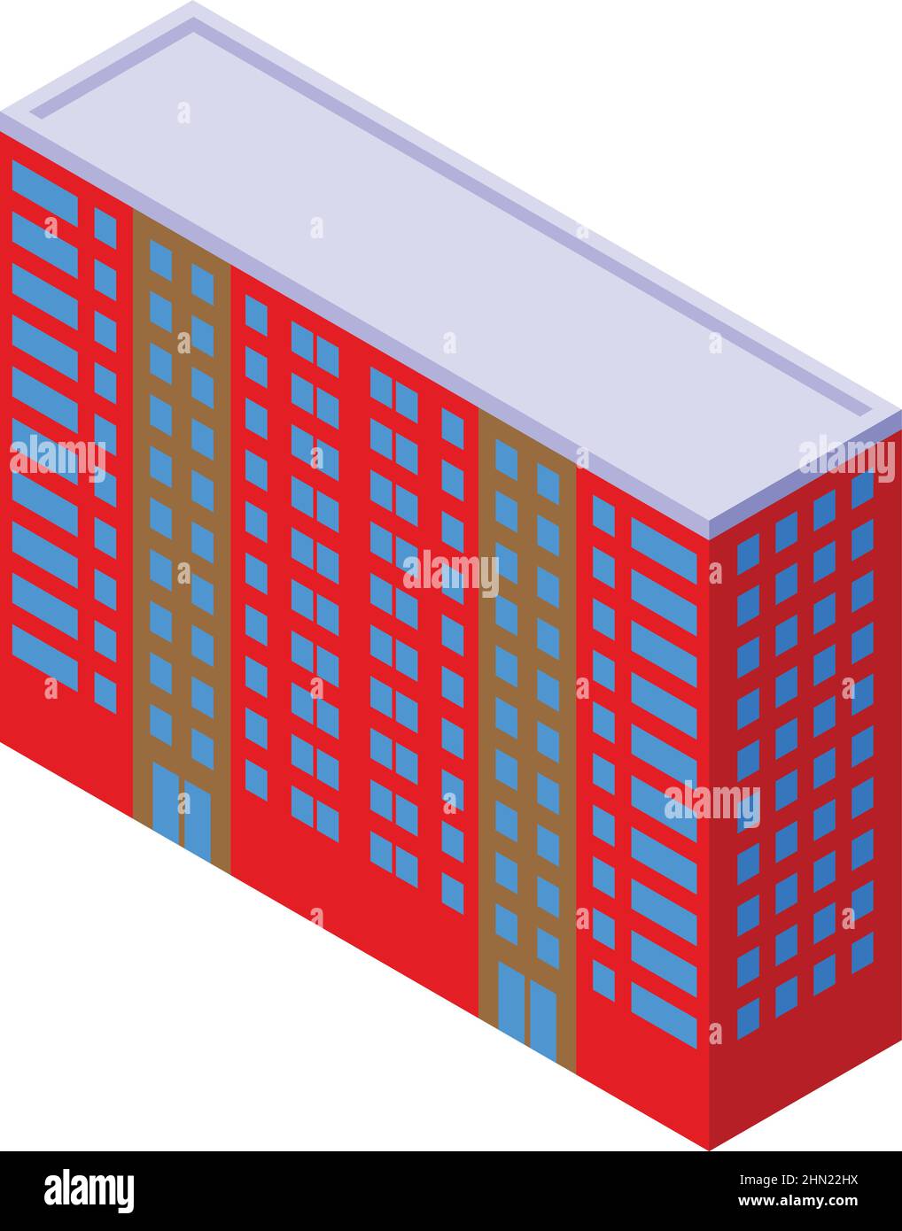 Miniature multistory building icon isometric vector. City office ...