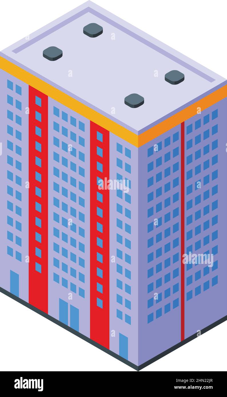 Condo multistory building icon isometric vector. City block. Modern ...