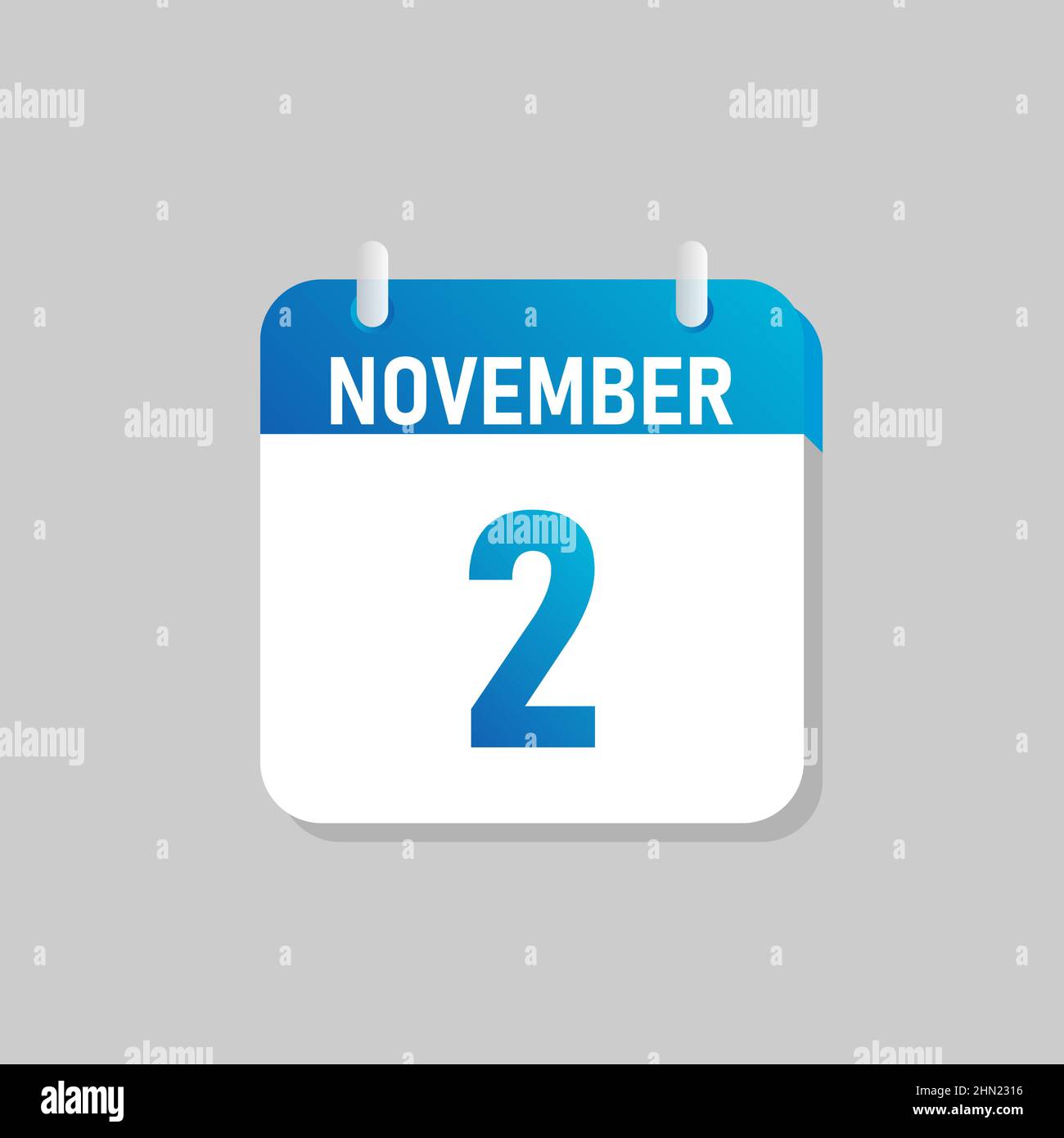 White daily calendar Icon November in a Flat Design style. Easy to edit ...