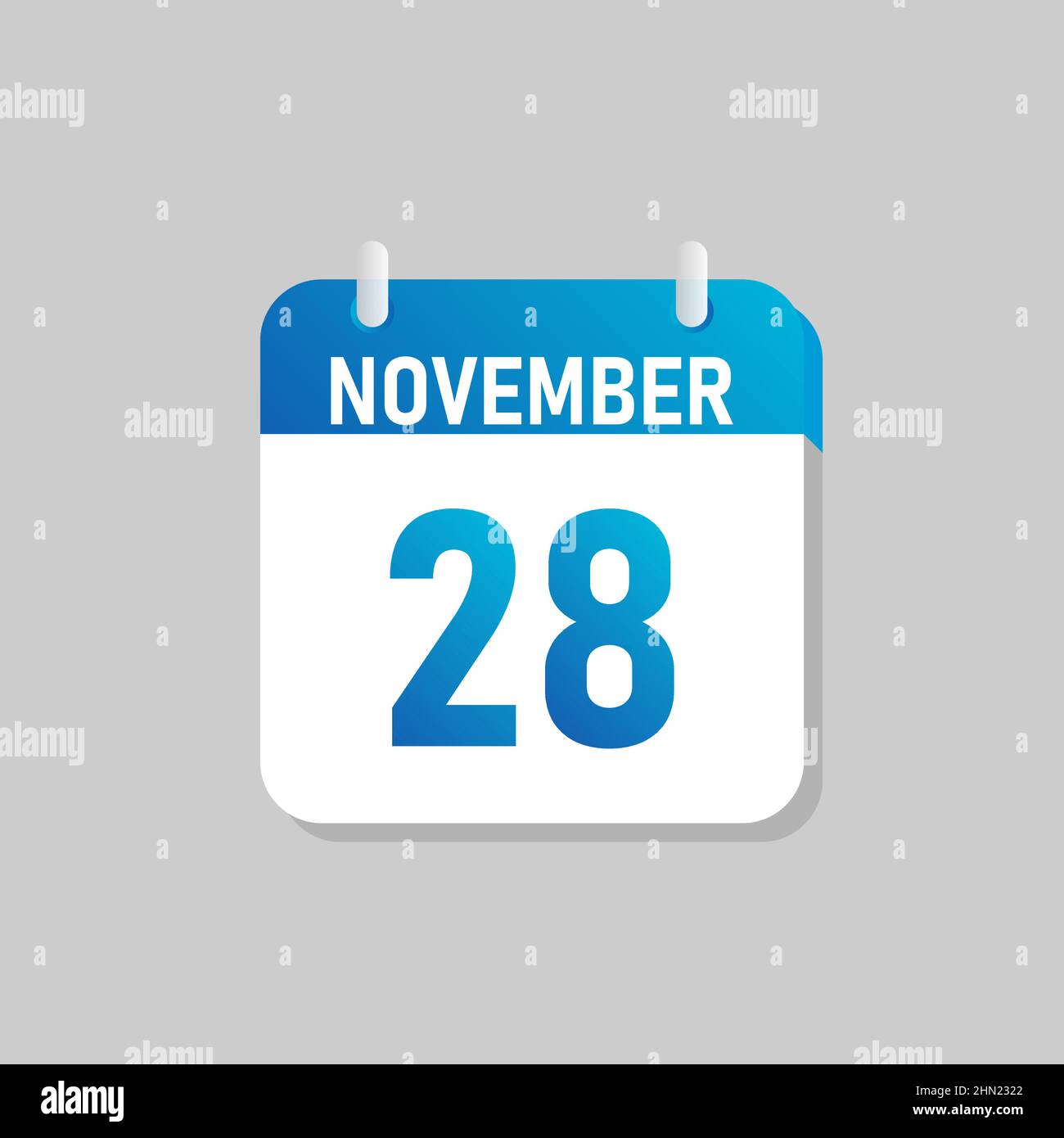 White daily calendar Icon November in a Flat Design style. Easy to edit ...