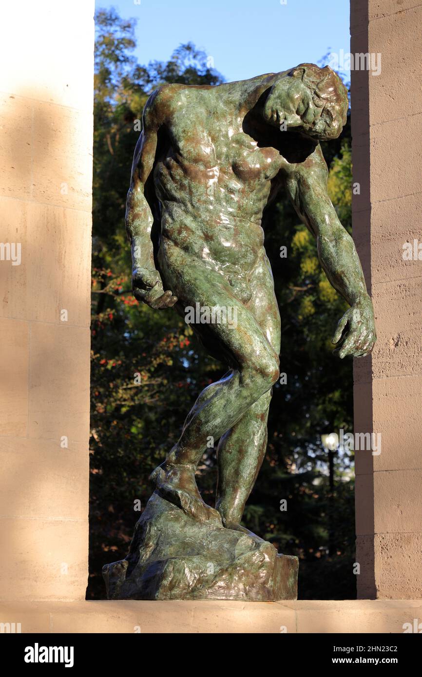 Statue decorated Rodin Museum garden.Philadelphia.Pennsylvanian.USA ...