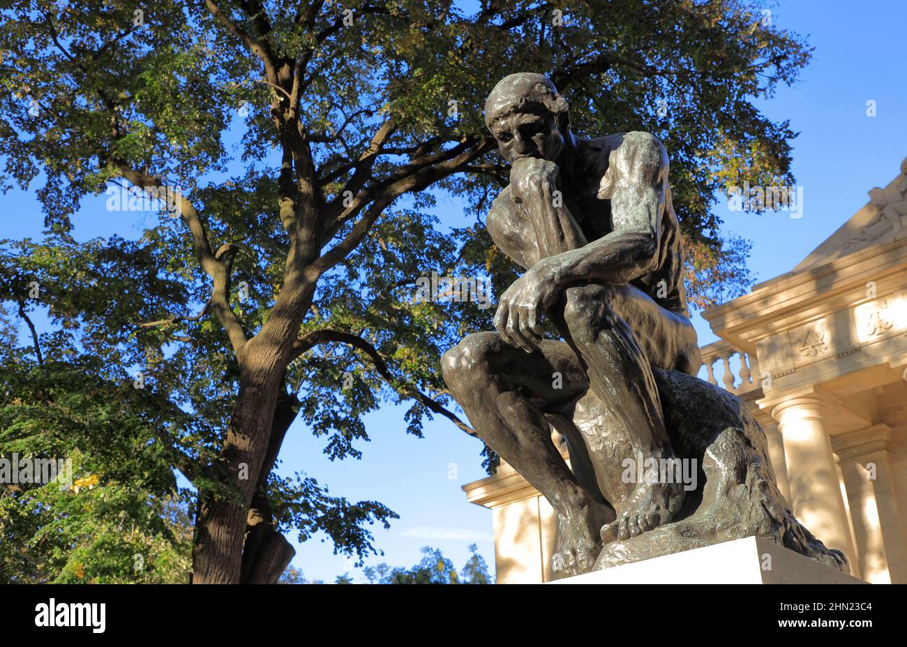 The Thinker sculpture at Rodin Museum.Philadelphia.Pennsylvanian.USA ...