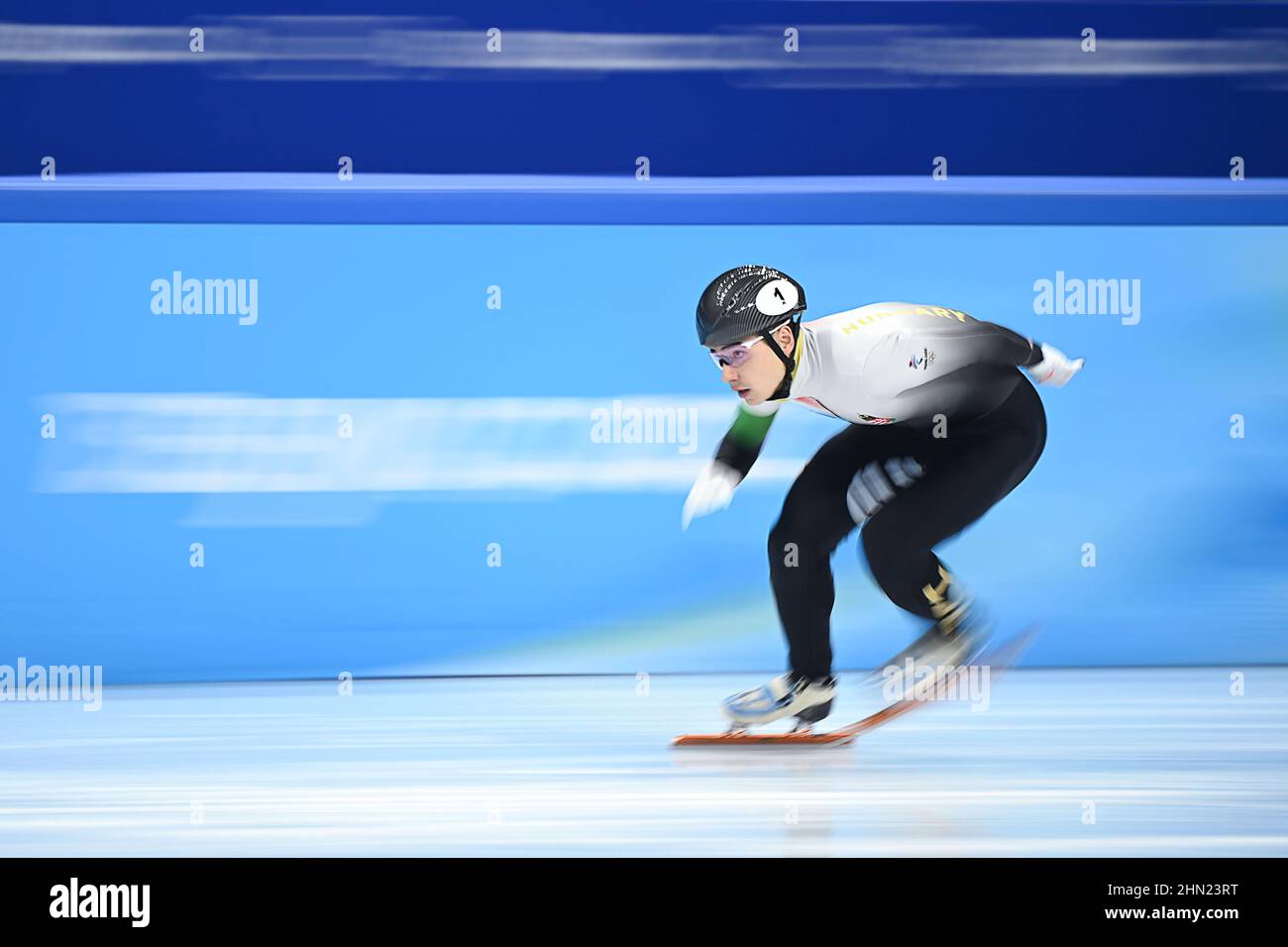 Beijing, China. 13th Feb, 2022. Shaoang Liu of Hungary competes during ...
